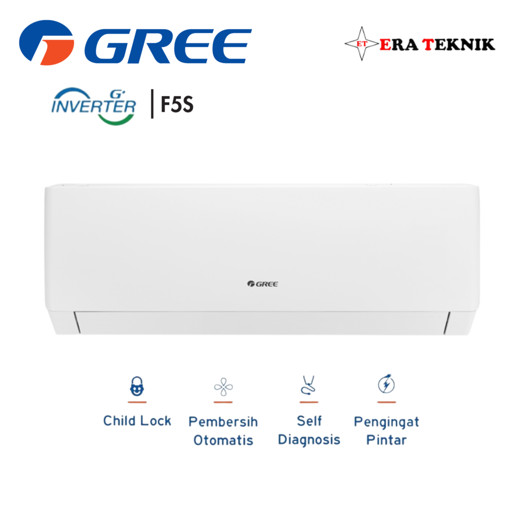 AC Split Wall 1.5PK Gree F5S Series Inverter GWC-12F5S - Era Teknik