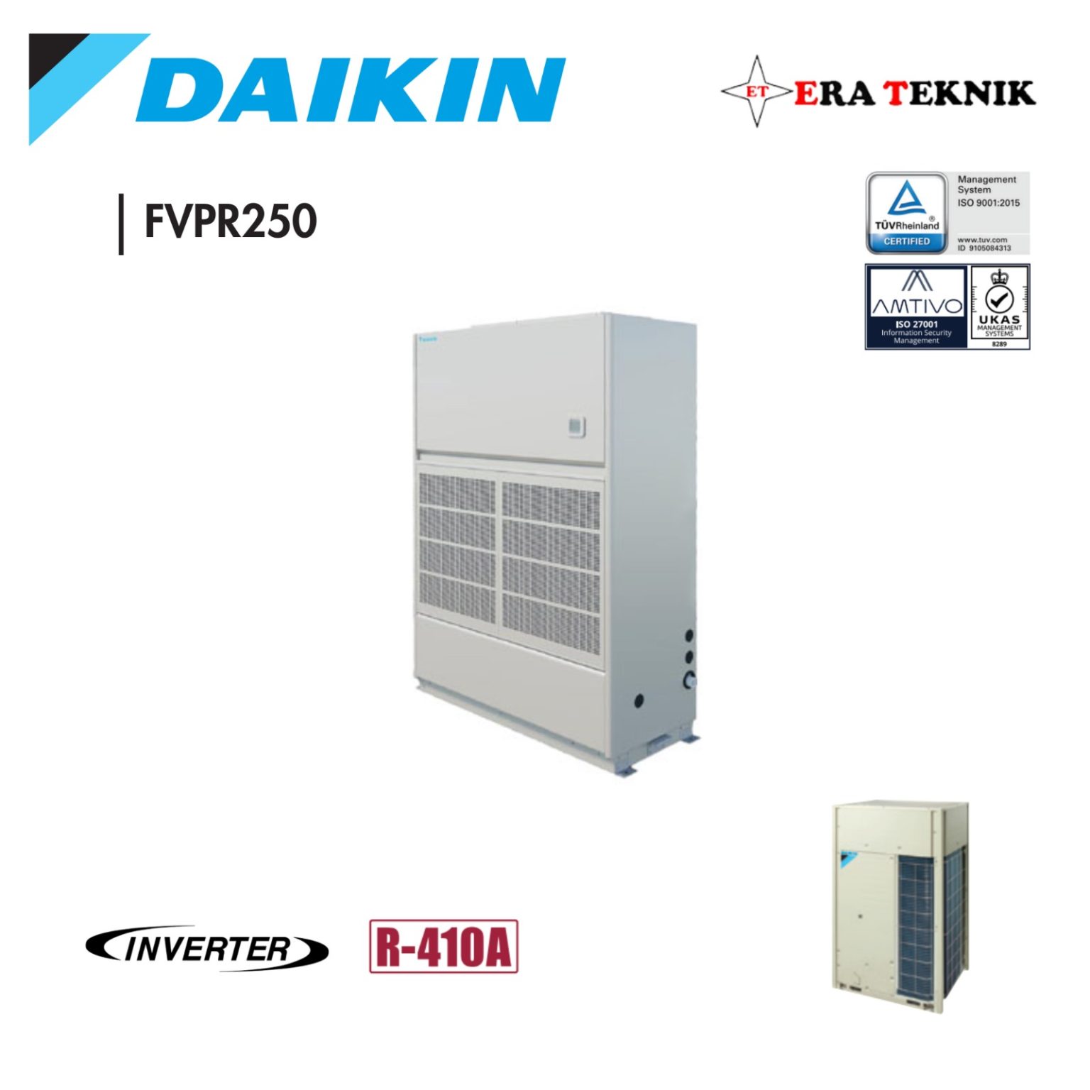 AC Floor Standing Daikin Duct Connection 10PK Package Inverter ...